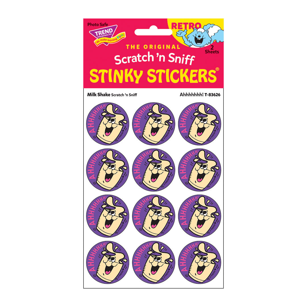 Ahhhhhhh!, Milk Shake scent Retro Scratch 'n Sniff Stinky Stickers ...